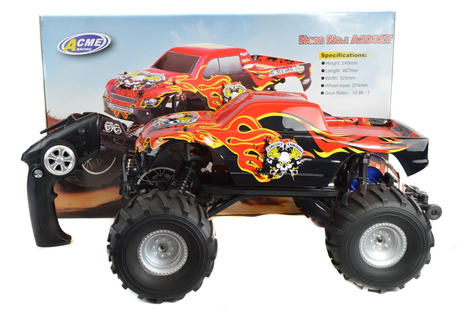 Obwodu Thrash - RC Monster Truck w skali 1/9, diody LED - 2,4 GHz ...